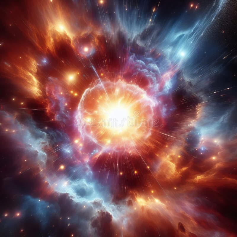 Supernova with a Galactic Shockwave a Massive Explosion of a St Stock ...