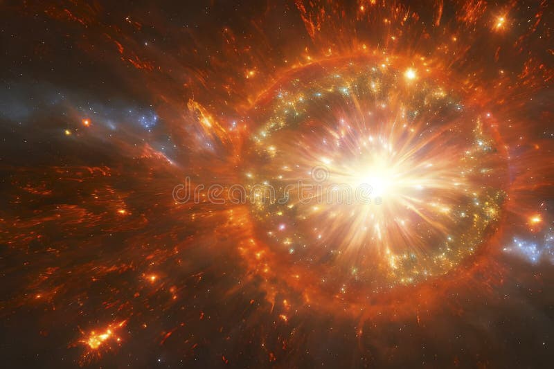 A Supernova is a Powerful and Luminous Explosion Stock Illustration ...