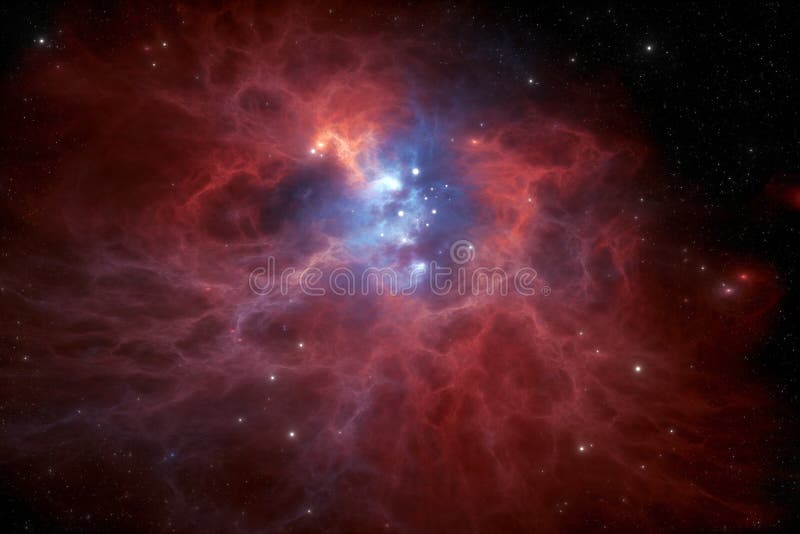 Supernova Remnant. Dynamic Expansion of the Nebula Stock Illustration ...