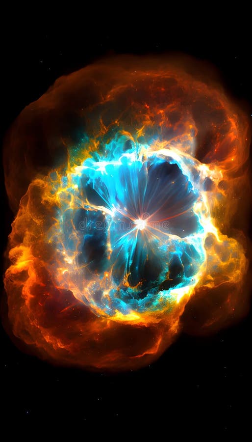 Supernova Stellar Explosion Stock Illustration - Illustration of star ...