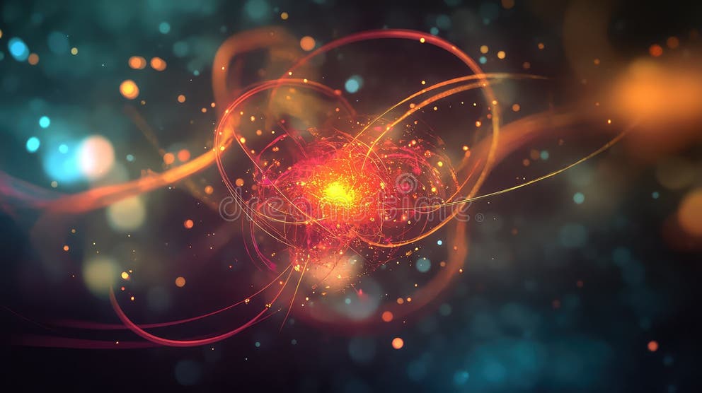 Superposition Blinking Quantum Particle Stock Illustration ...