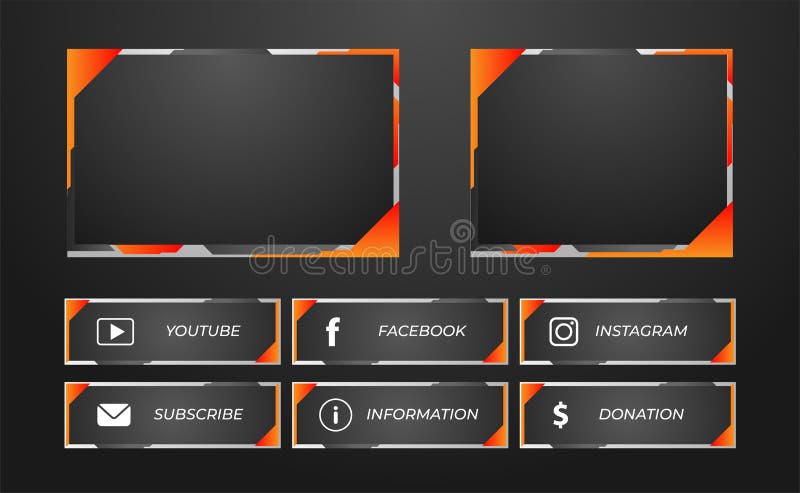 Panneaux De Superposition De Jeu Twitch Pour Des Cadres De Caméra En ... Panneaux De Superposition De Jeu Twitch Pour Des Cadres De Caméra En ...