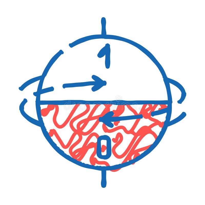 Superposition State Quantum Technology Icon Doodle Illustration Stock ...