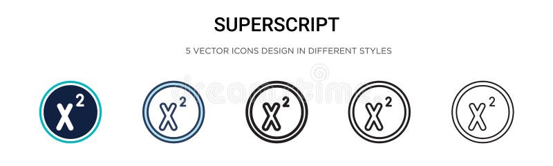 Superscript Icon in Filled, Thin Line, Outline and Stroke Style. Vector ...