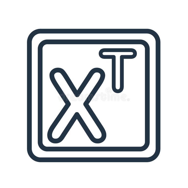 Superscript Icon Vector Isolated on White Background, Superscript Sign ...