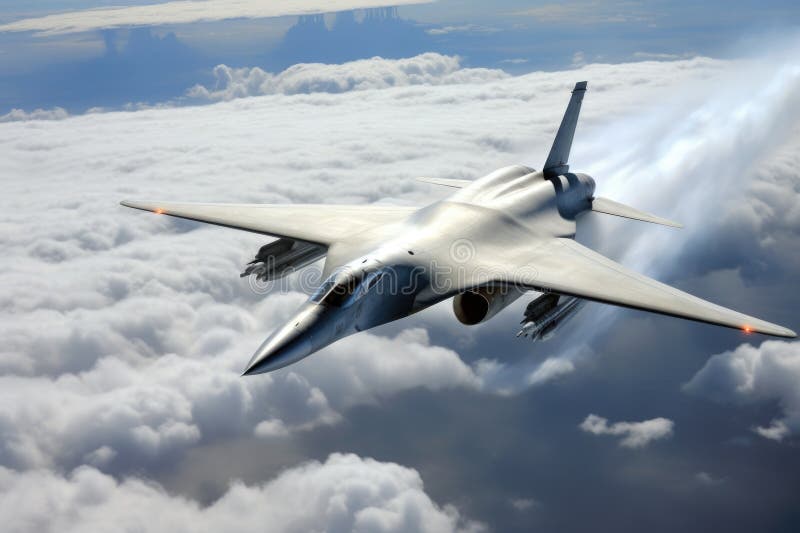 Supersonic Aircraft Breaking Sound Barrier Stock Photo - Image of boom ...