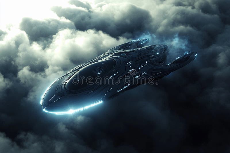 Supersonic Aircraft Flying through Dramatic Cloud Formations at Sunset ...