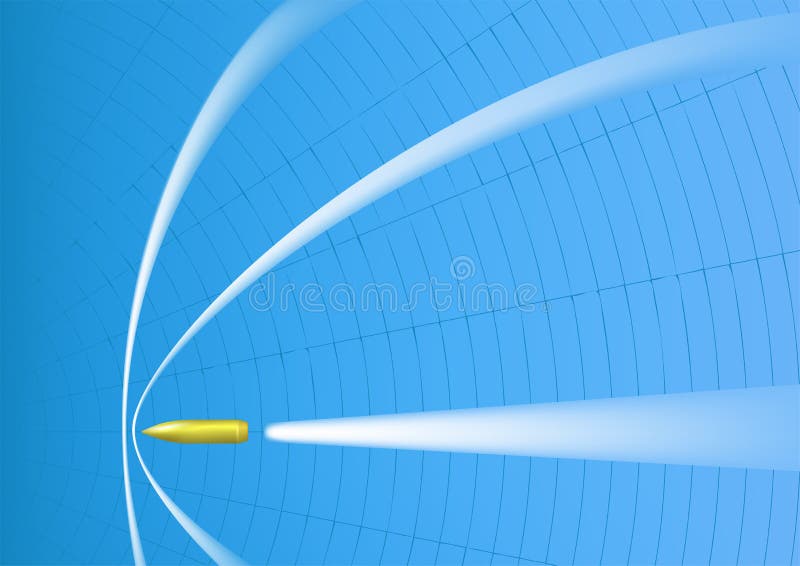 Supersonic Flying Bullet Background Stock Illustration - Illustration ...