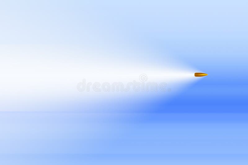 Flying Bullet Logo Isolated on a White Background Stock Vector ...