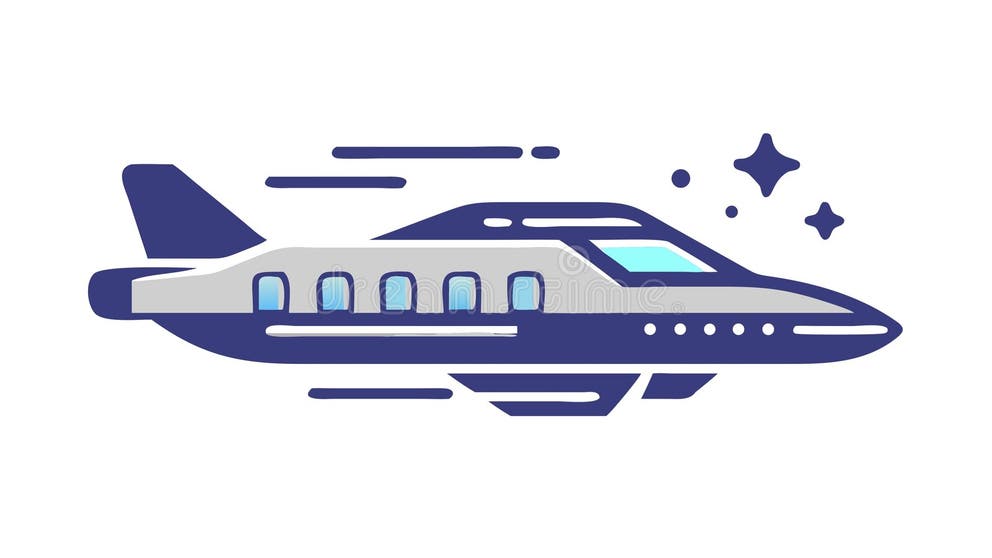 Supersonic Jet Icon: High-Speed Aviation Aerospace, Vector Design ...