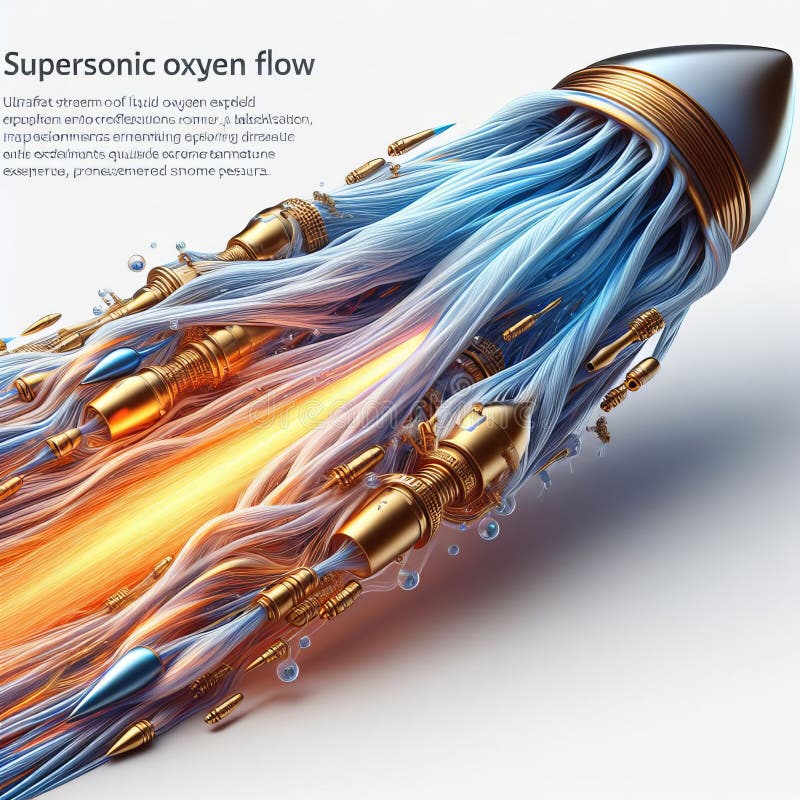 103 Supersonic Oxygen Flow_ Ultrafast Streams of Liquid Oxyge E Stock ...
