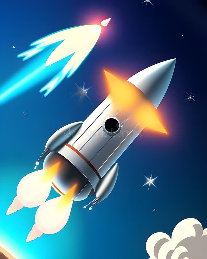 Supersonic Rocket Ship stock illustration. Illustration of airplane ...