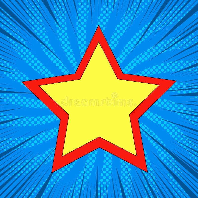 Superstar Comic Bright Template Stock Vector - Illustration of shape ...