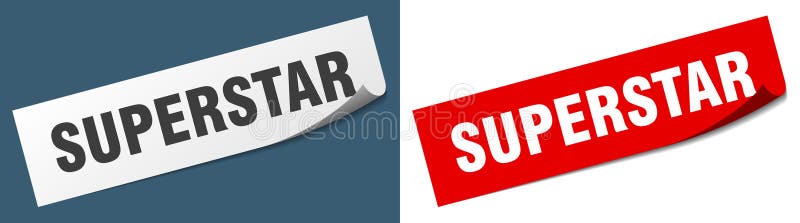 Superstar Sticker. Superstar Sign Set Stock Vector - Illustration of ...