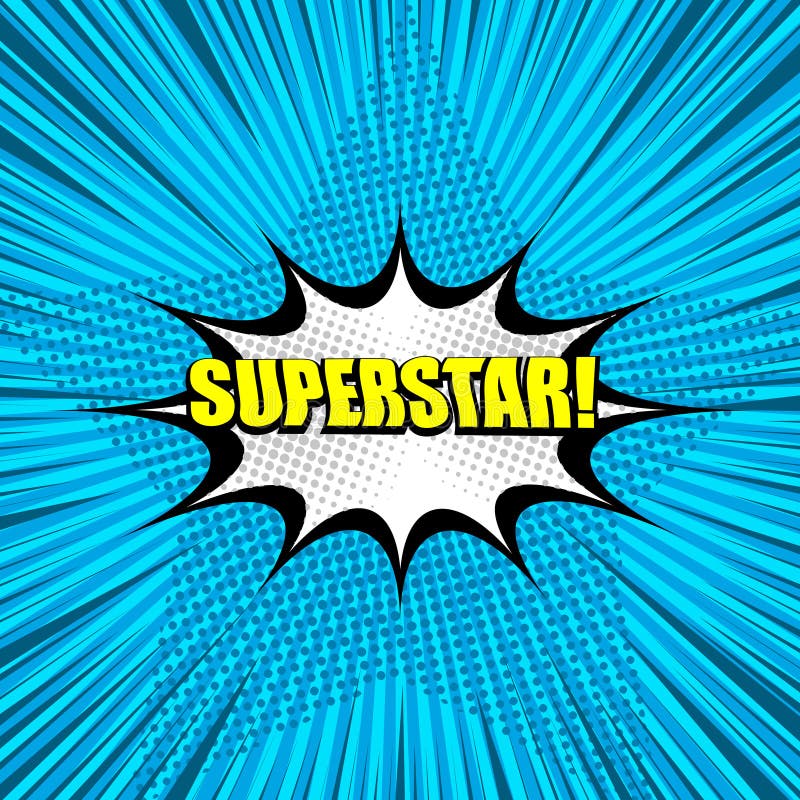 Superstar Comic Wording Template Stock Vector - Illustration of layout ...