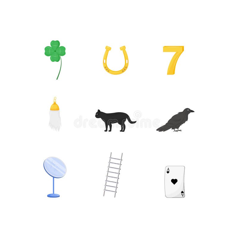Superstitious Symbols Stock Illustrations – 59 Superstitious Symbols ...