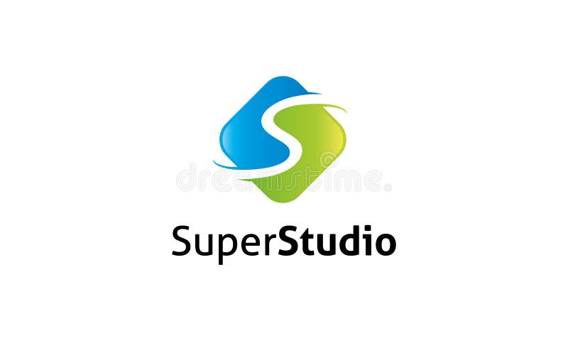 Superstudio-Logo stock abbildung. Illustration von identität - 90552173