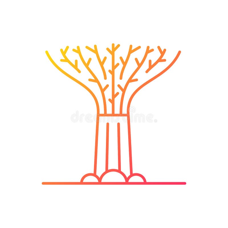 Supertree Grove Gradient Linear Vector Icon Stock Vector - Illustration ...