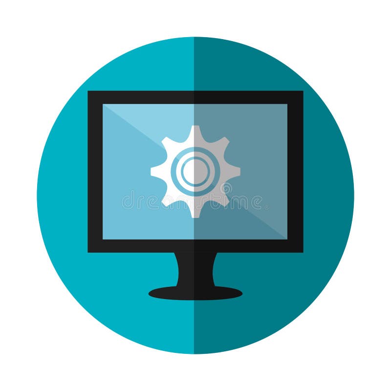 Supervise El Icono Del Equipo De Escritorio Ilustración del Vector ...