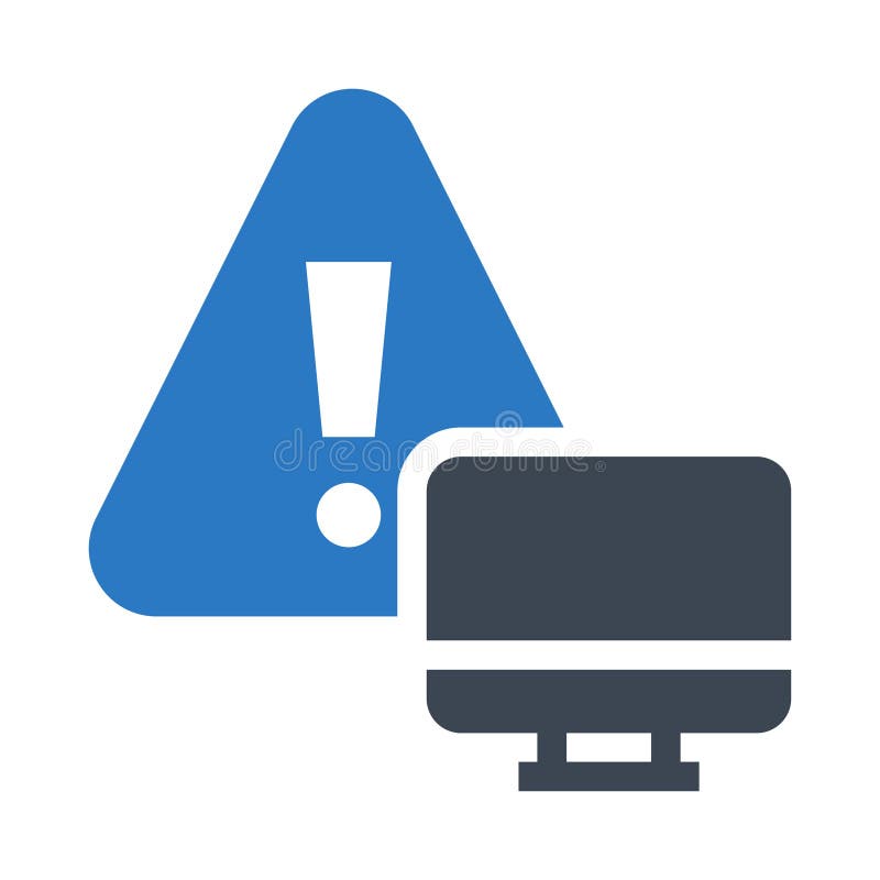 Supervise El Icono Doble Del Color De Los Glyphs Del Error Stock de ...