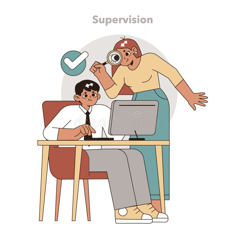 Supervision in Task Delegation Concept Stock Vector - Illustration of ...