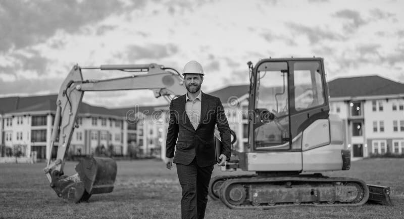 Supervisor Checking Business Project Outside. Photo of Supervisor with ...