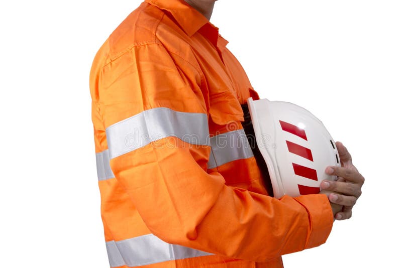Supervisor with Construction Hard Hat and High Visibility Shirt Stock ...