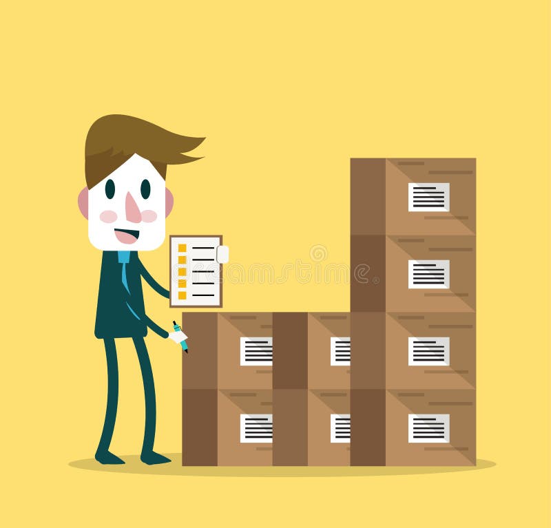 Counting Inventory Clipart