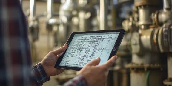 Supervisor Controlling Production Process Using Digital Tablet in ...