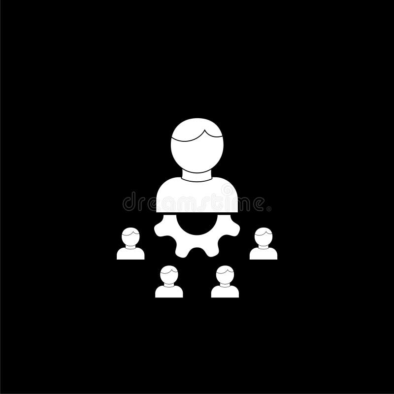 Supervisor Icon Symbol with Shadow Stock Vector - Illustration of ...