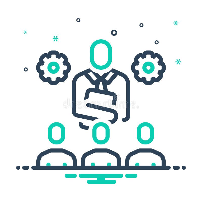 Mix Icon for Supervisor, Manager and Pupil Stock Vector - Illustration ...