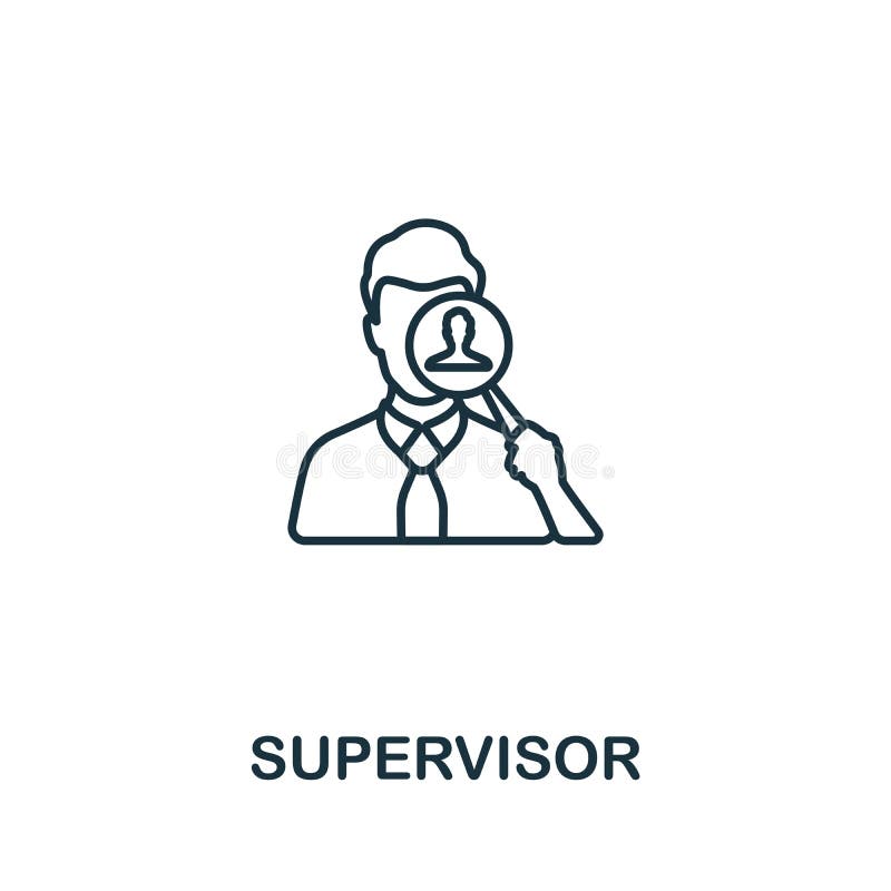 Supervisor Icon. Line Element from Company Management Collection ...