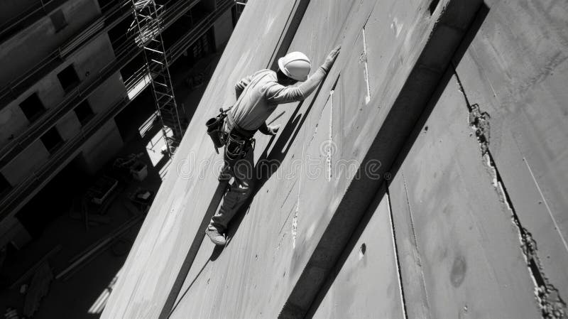 A Supervisor Leans Over the Edge of a Building Under Construction ...
