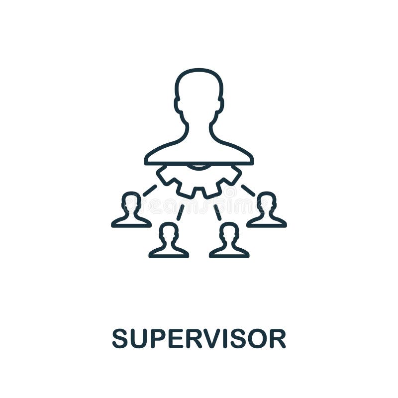 Supervisor Line Icon. Thin Style Element from Business Administration ...