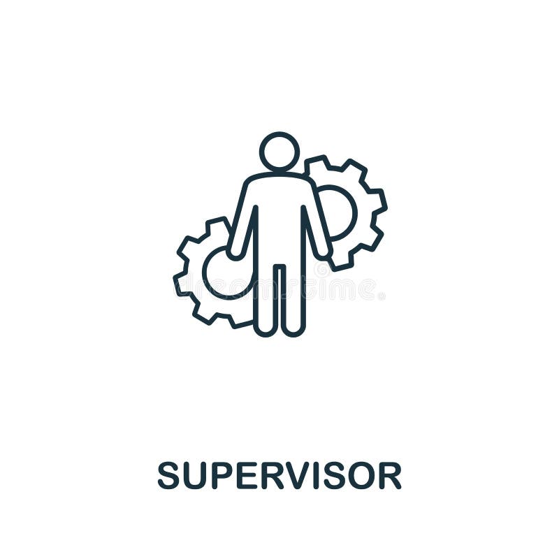 Supervisor Line Icon. Thin Style Element from Business Administration ...