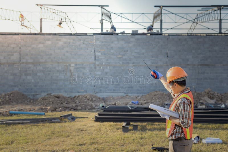 The Supervisor is Ordering the Workers To Complete the Construction ...