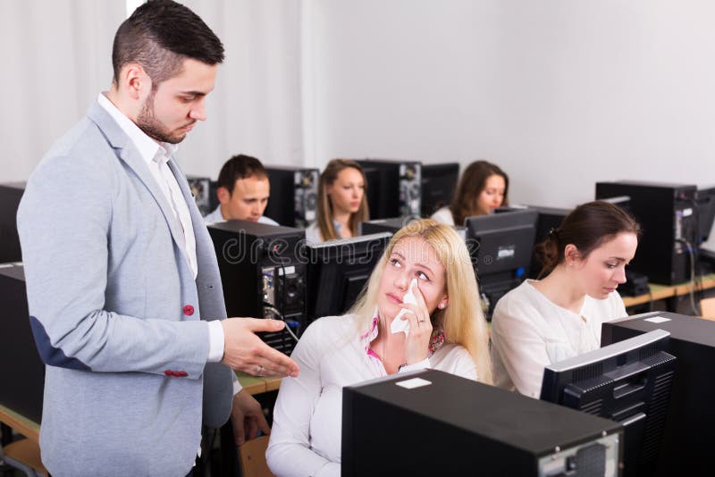 Supervisor Scolding Upset Office Worker Stock Photos - Free & Royalty ...