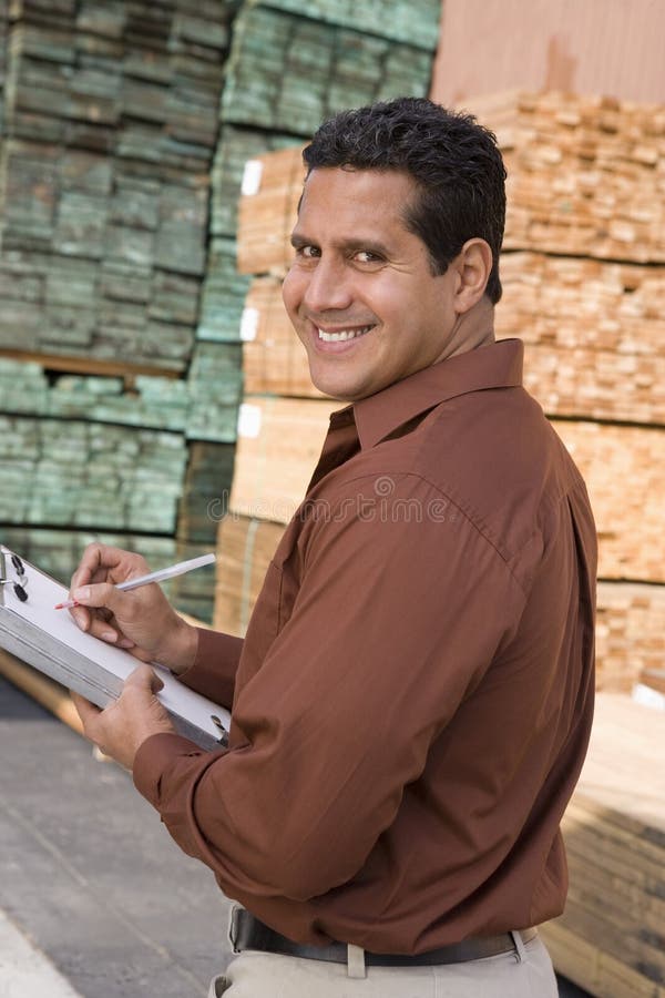 Supervisor Stock Taking in Warehouse Stock Image - Image of person ...