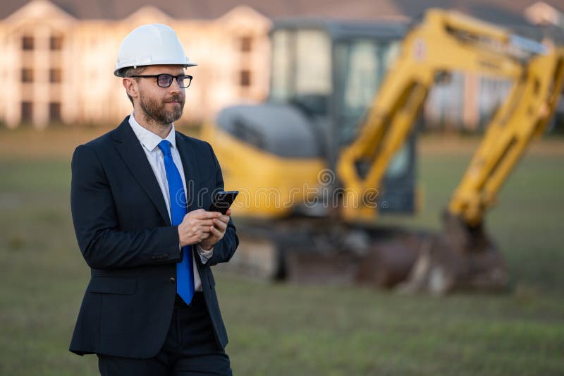 Supervisor in Suit and Helmet. Investor Civil Engineer, Construction ...