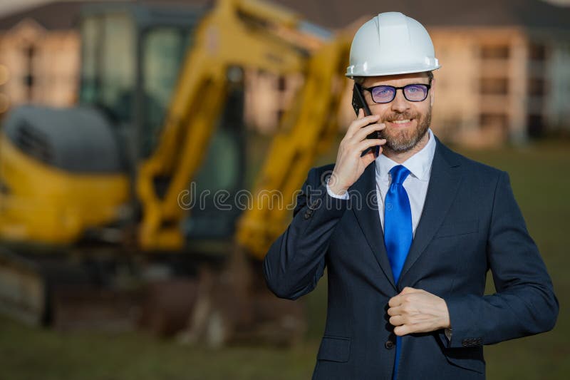 Supervisor in Suit and Helmet. Investor Civil Engineer, Construction ...
