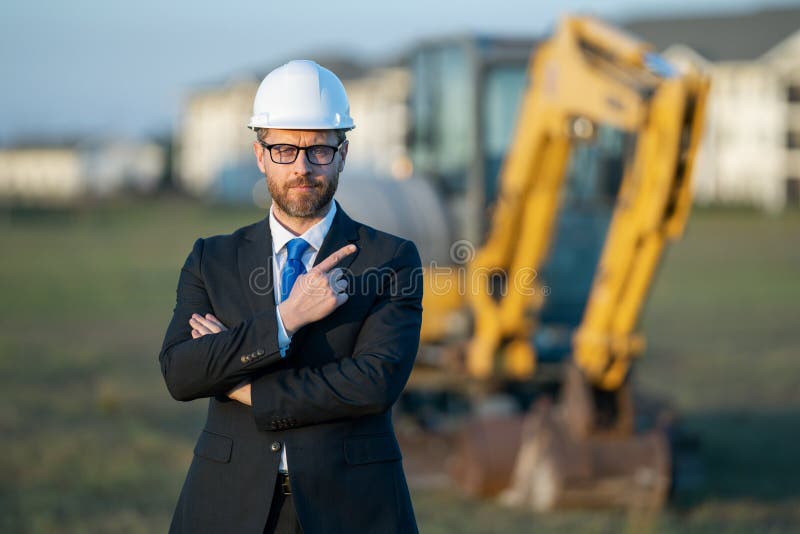 Supervisor in Suit and Helmet. Investor Civil Engineer, Construction ...