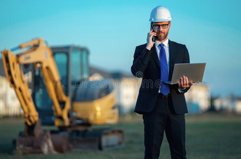 Supervisor in Suit and Helmet. Investor Civil Engineer, Construction ...