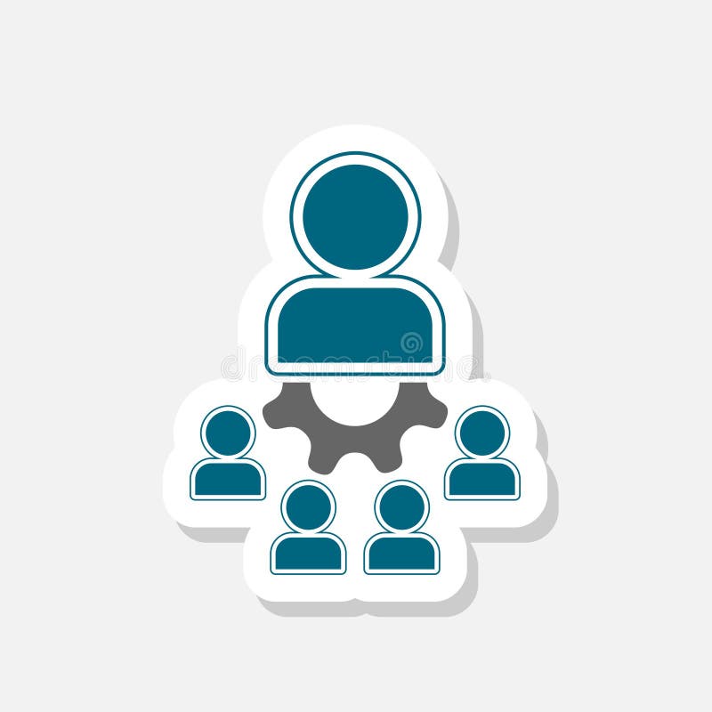 Supervisor-Symbol Auf Grauem Hintergrund Isoliert Vektor Abbildung ...