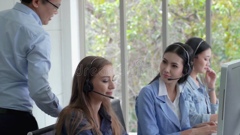 The Supervisor of the Business Team is Presenting Operation of Machines ...