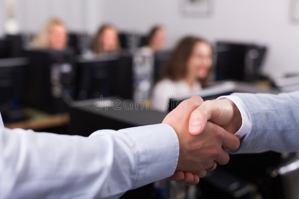 Supervisor Thanking Staff Member Stock Image - Image of businesspeople ...