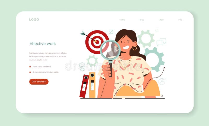 Supervisor Web Banner or Landing Page. Manager Guiding Employees Stock ...