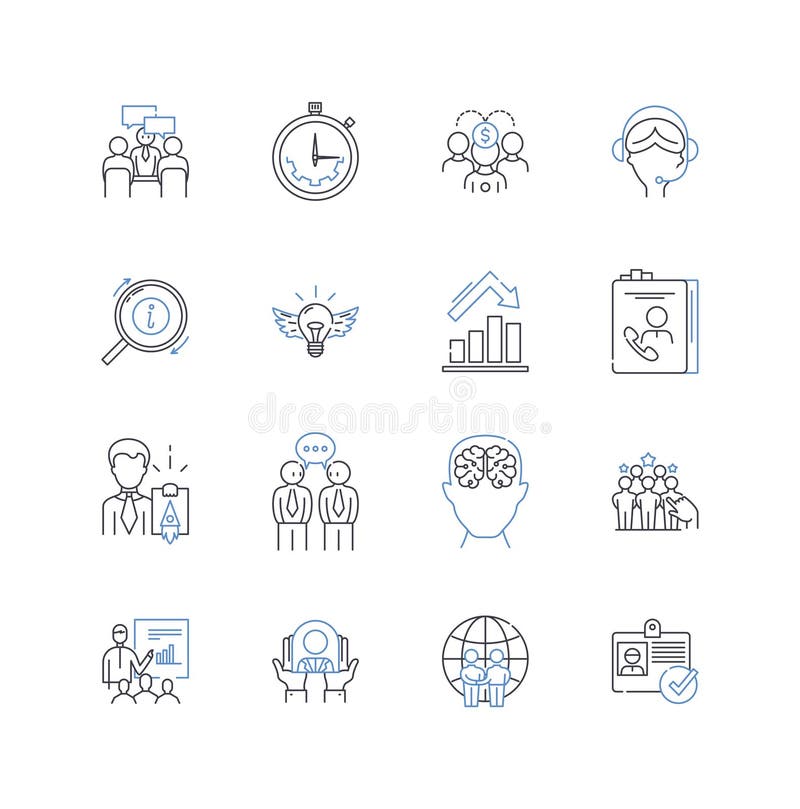 Supervisory Panel Line Icons Collection. Management, Control, Oversight ...