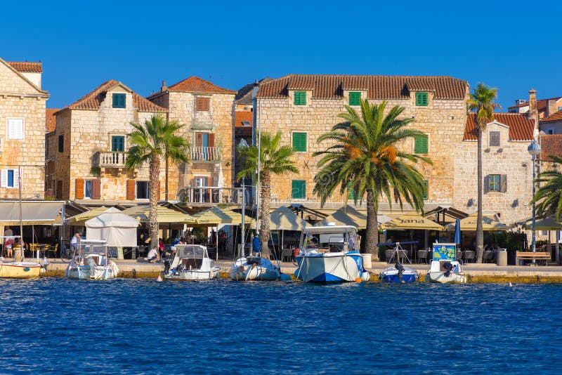 Supetar Town on Brac Island Editorial Photography - Image of ...