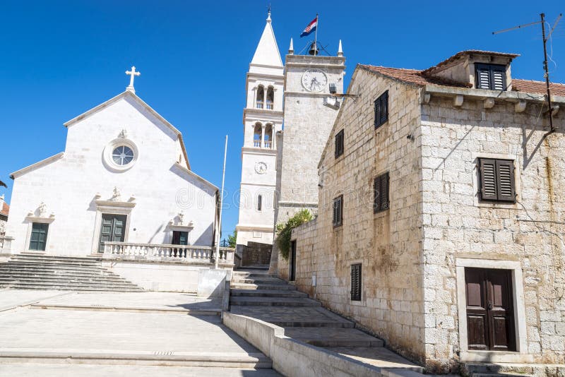Supetar Town, Brac Island, Croatia Stock Image - Image of supetar ...