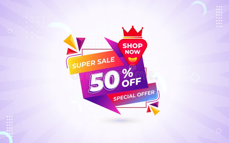 Supper Sale Offer Banner with Editable Text Effect Stock Illustration ...